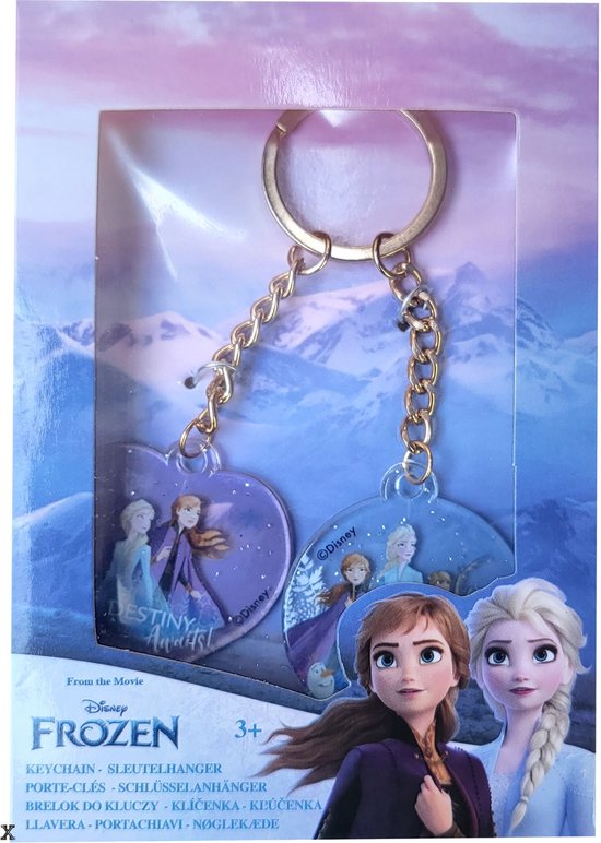 Disney - Frozen - sleutelhanger - prinses - blauw - paars - anna - elsa ...