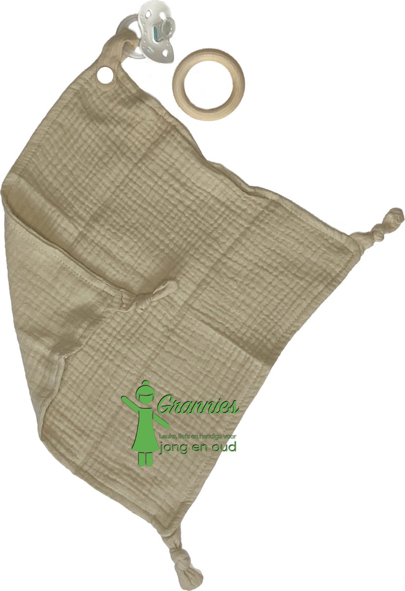 Grannies - Cuddle - Speendoek - Heerlijke Baby Knuffel Doek met houten ...
