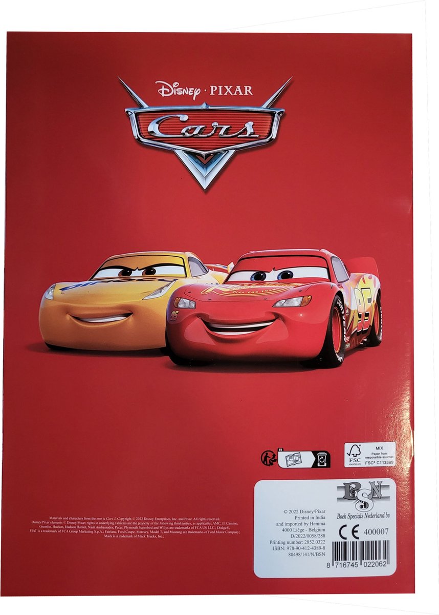 Disney Pixar Cars - rood - kleurboek met 32 pagina's waarvan 17 ...