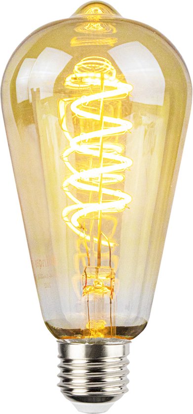 LED Filament Edison lamp amber | 64mm | 6 Watt | Dimbaar | 2400K ...