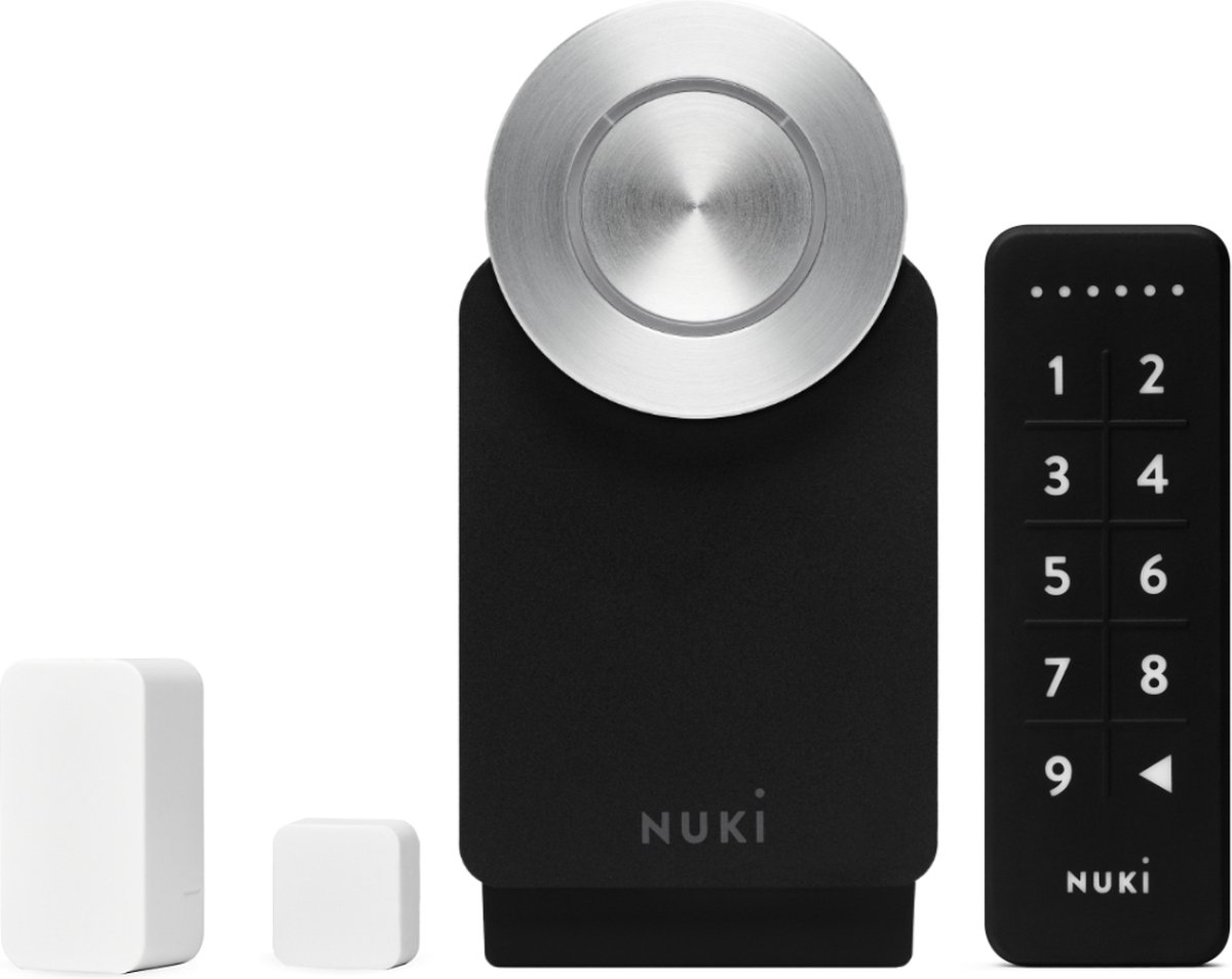 Nuki Pro (Zwart) Comfort Set: Nuki Smart Lock 3.0 Pro + Door Sensor ...