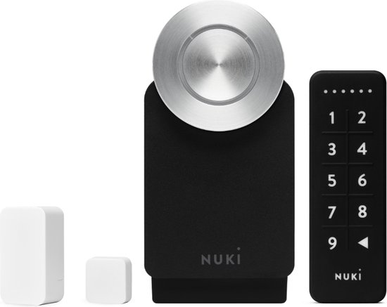 Nuki Pro (Zwart) Comfort Set: Nuki Smart Lock 3.0 Pro + Door Sensor ...