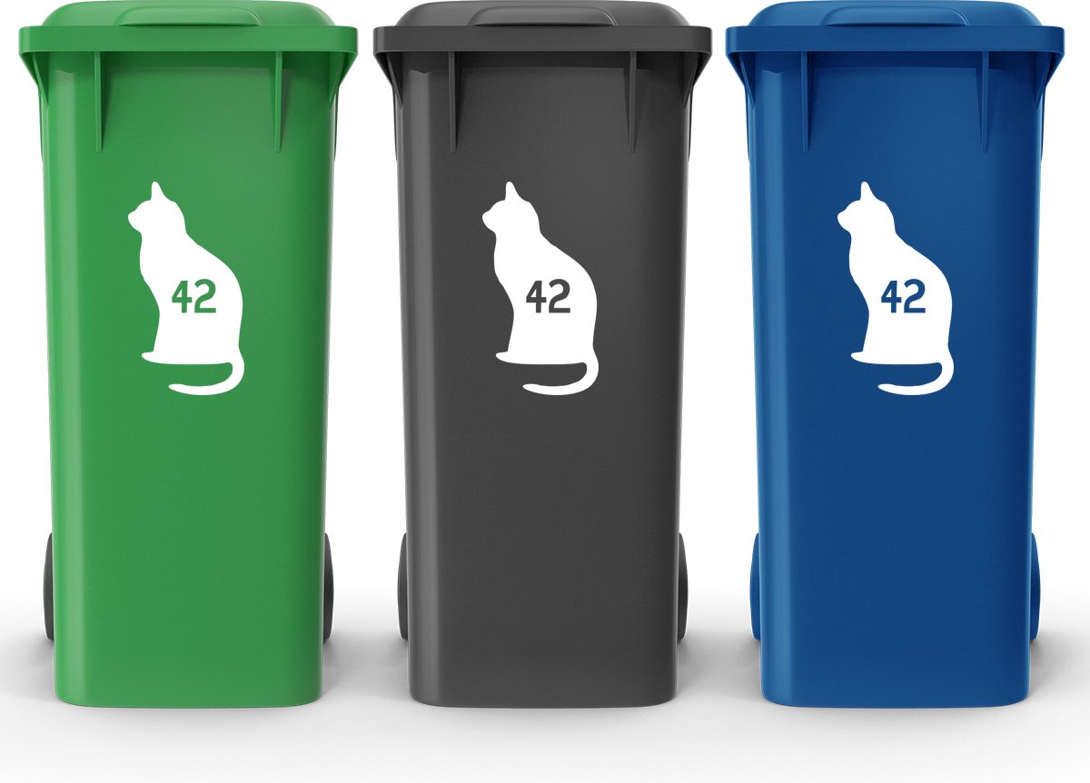 Container Stickers - Voordeelset 4 stuks - 15x20 cm - Container / Kliko ...