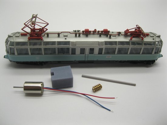 micromotor NF038G motor ombouwset voor fleischmann ET 91, BR 491 ...