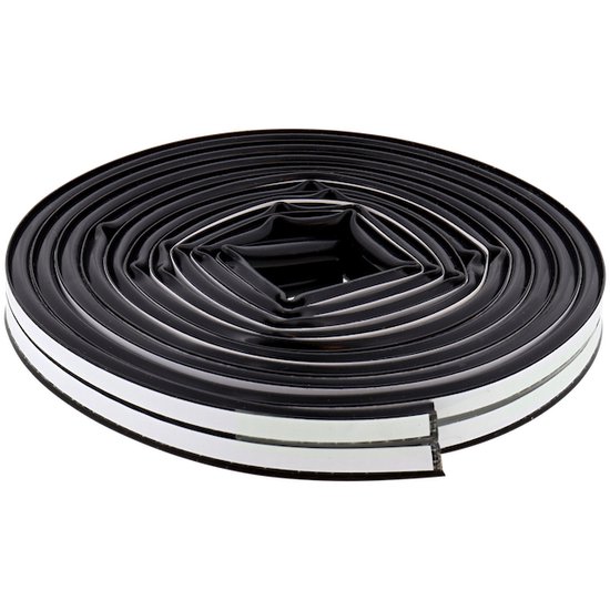 Tochtstrip - Tochtband - 2 x 3 meter - Zwart - Zelfklevende strip | bol