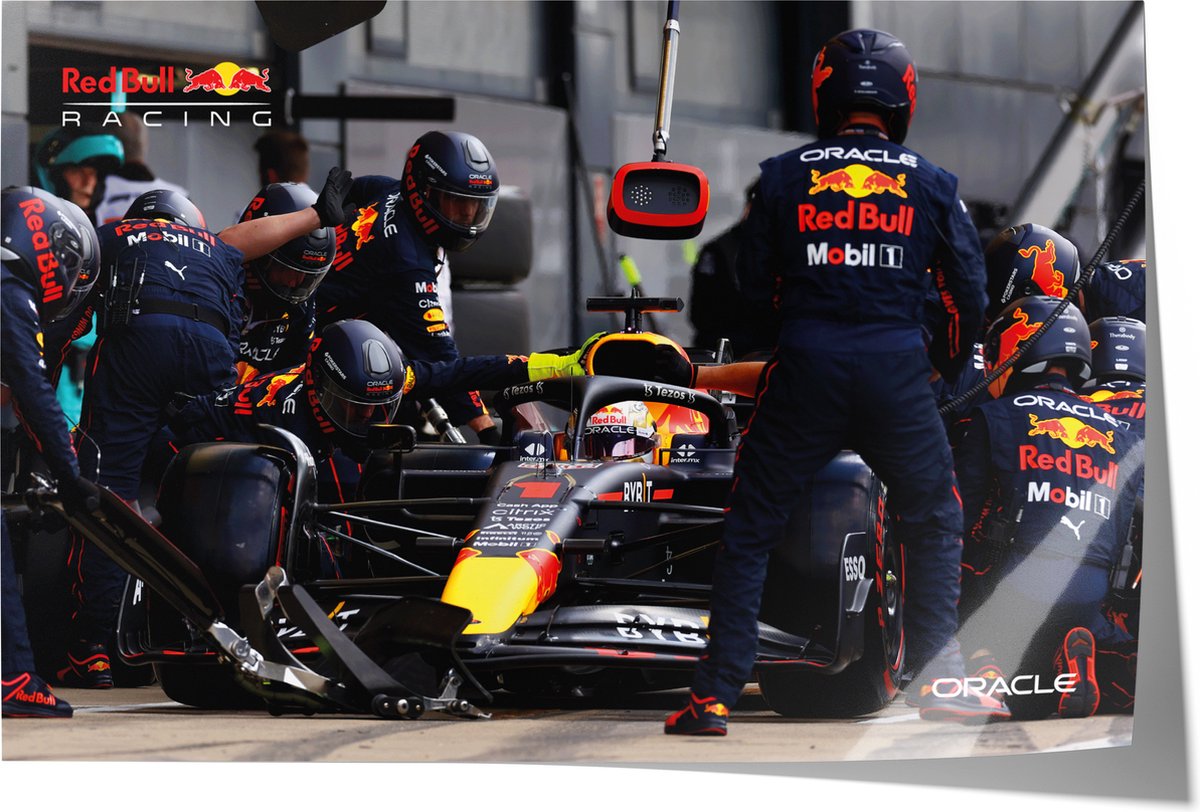 Pitstop Max Verstappen XL Poster - Red Bull Racing - RB18 2022 - Formule 1 - Auto -... | bol.com