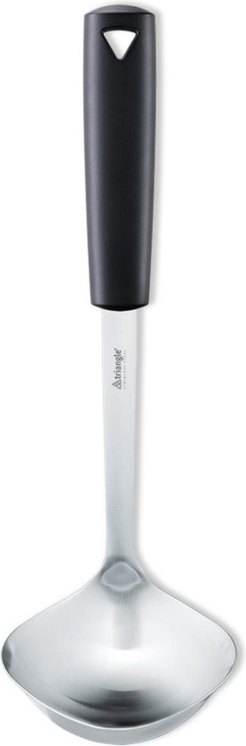 Triangle Spirit Soeplepel - RVS - Lengte 31 cm - Kunststof Heft - Zwart ...