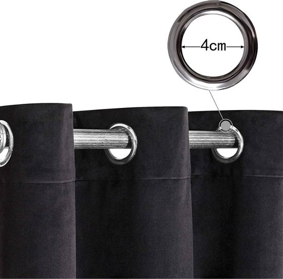 Kamyra® Gordijnen - 2 stuks - Velvet - Gordijnroede/Gordijn/Vitrage ...