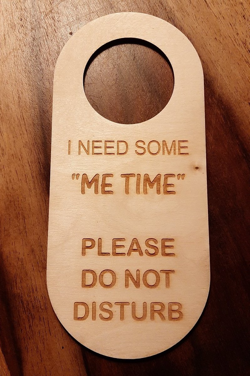 Schubie - Houten Deurhanger Me Time - niet storen- | bol.com
