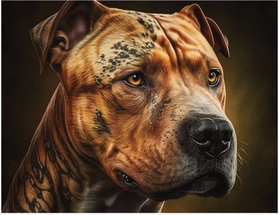 Wenskaarten pitbull tattoo fantasy | bol