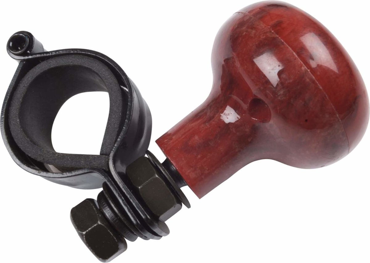 All-Ride Stuurknop - Staal / Kunststof - 7 x 5 cm - Houten Look | bol.com