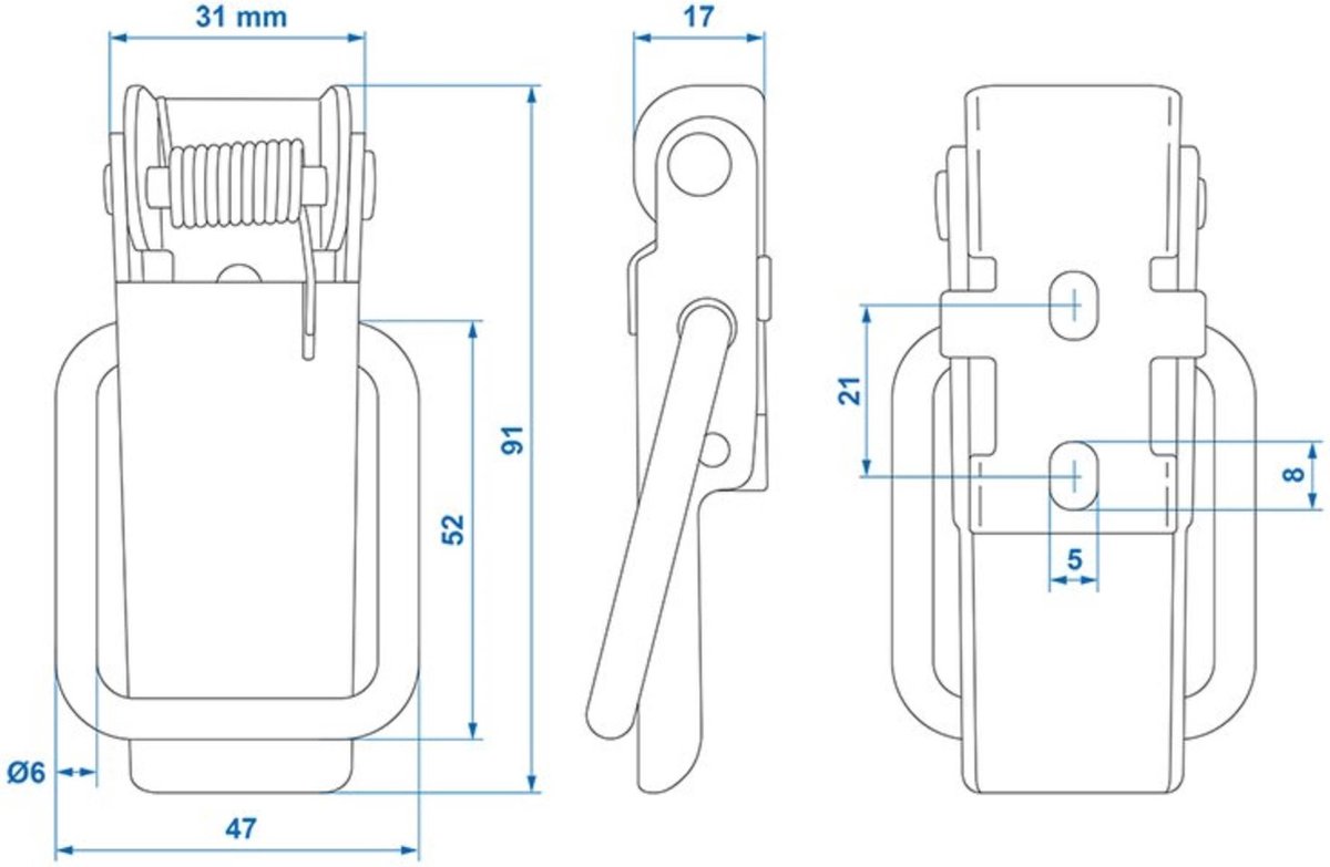 Pro Plus Spansluiting - Staal - Verzinkt - 110 x 48 mm | bol.com
