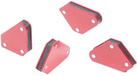 Topgear Mini lasmagneet set - 4-delig - 45/90 graden hoeken - tot 4 kg ...