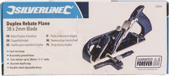 Silverline Tweevoudige Handschaaf - Houtschaaf - Blokschaaf - 38 x 2 mm ...