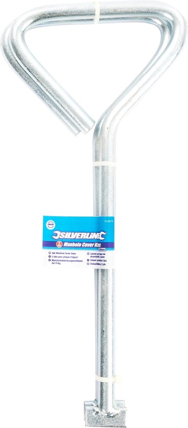 Silverline Putdeksel Sleutel met T-Uiteinde - 32 cm - 2 stuks | bol