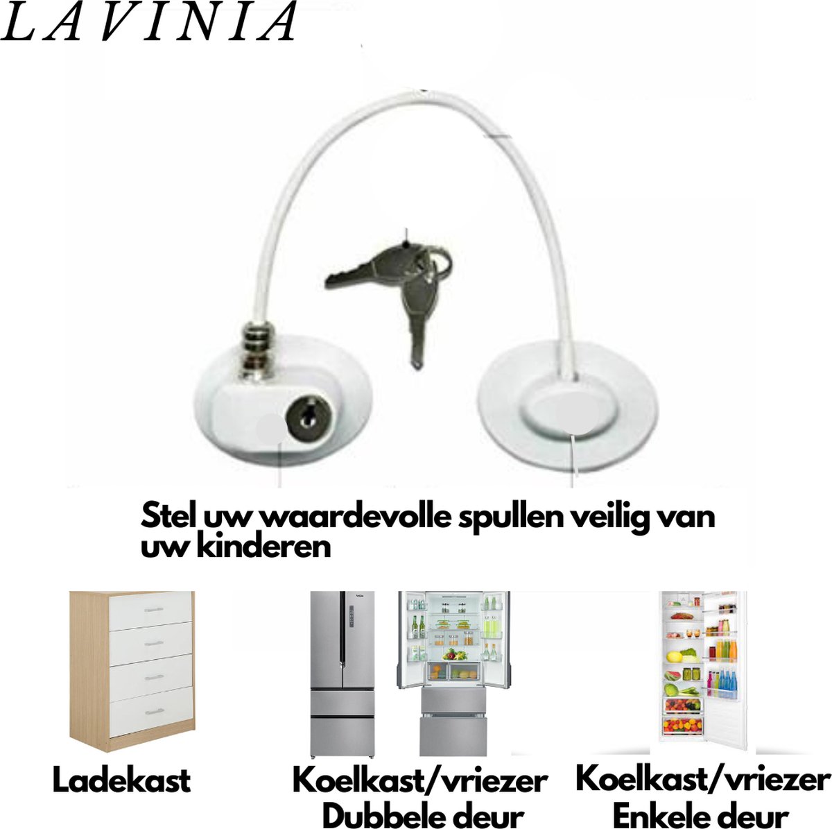 Lavinia zelfklevende hoge kwaliteit kinderslot - Kinderslot koelkast ...