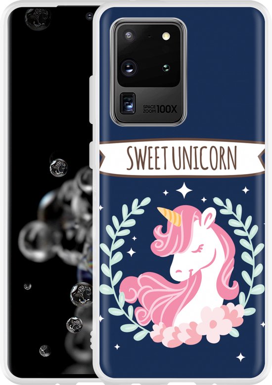 Samsung Galaxy S20 Ultra Hoesje Sweet Unicorn - Designed by Cazy | bol