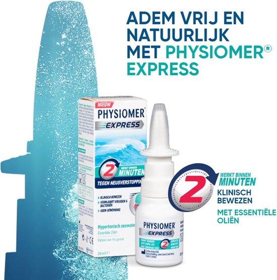 2 x Physiomer express pocket neusspray 20ml - verkoudheid -neusspray ...