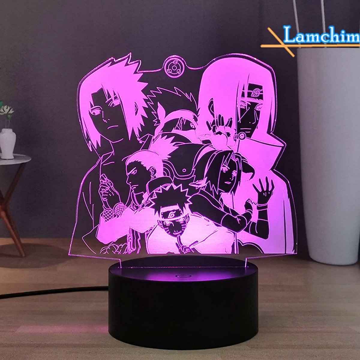 Flightmode- Anime 3D-lamp, Manga-figuur LED-bureaulamp, Uchiha Itachi ...