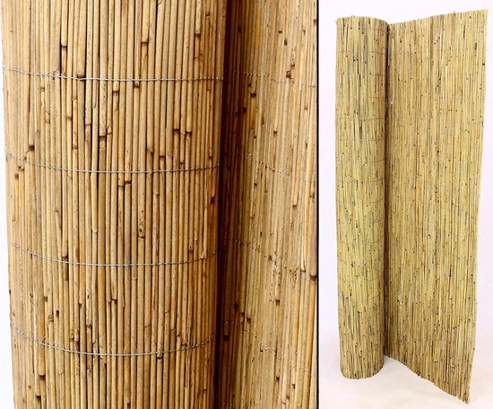 Naturn Living™ Rieten tuinomheining - 100 x 500 cm | Tuinscherm riet ...