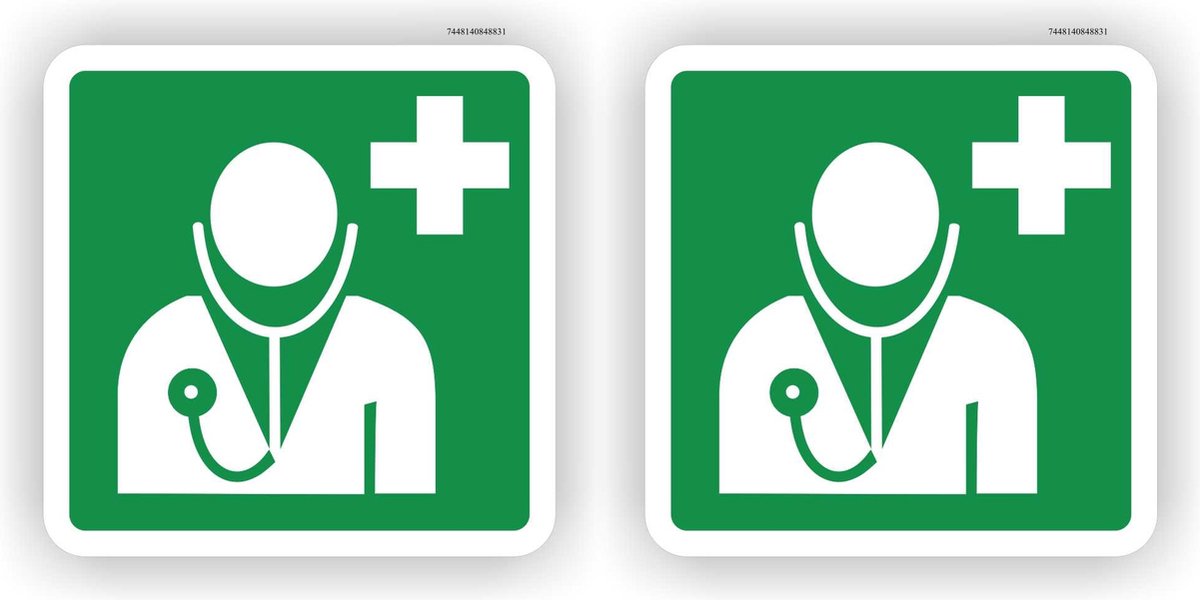 Docter pictogram hier aanwezig sticker set | bol.com