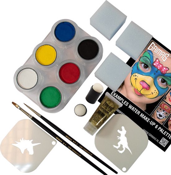 Grimas - Startpakket - 6 Palette set - Water Make-up - Pure | bol