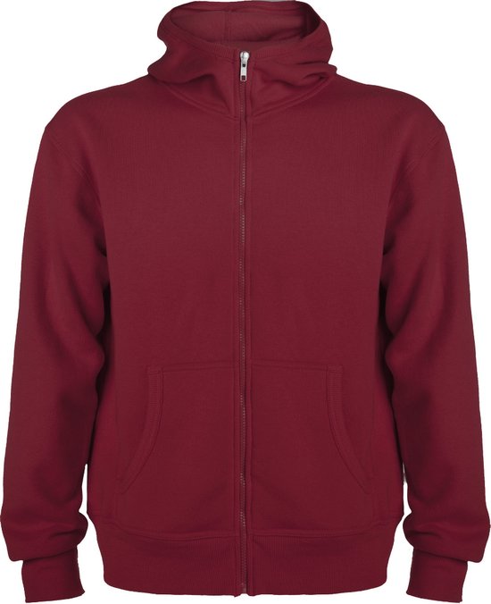 Donker Rood sweatshirt met rits en capuchon model Montblanc merk Roly ...