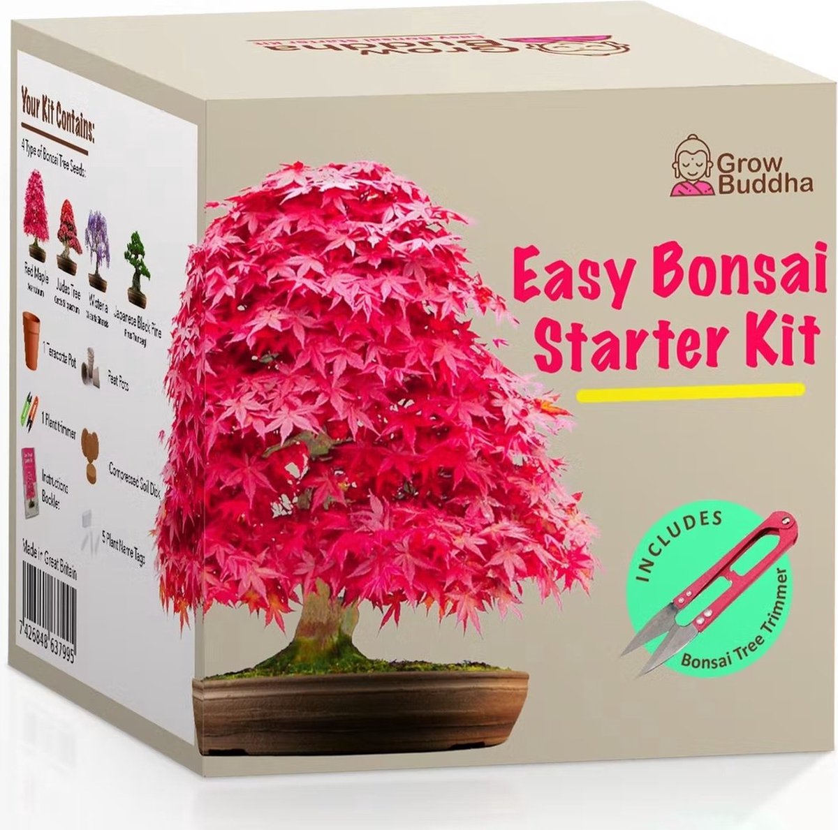 Grow Buddha - Kweek je eigen Bonsai kit - Kweek eenvoudig 4 soorten ...