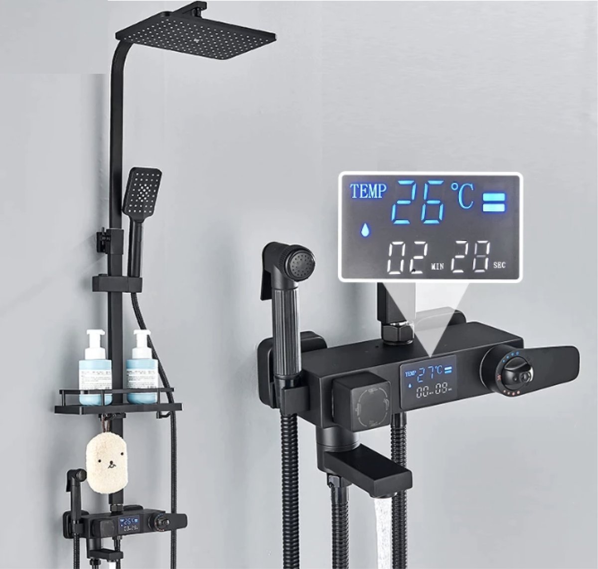 FLOXOM® Digitale Thermostaat Regendouche - Opbouw Regendouche met ...