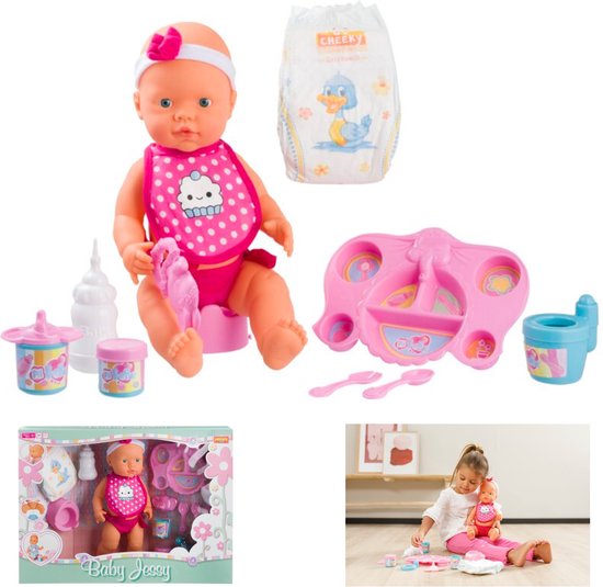 Rocks Toys Baby Jessy Drinkende & Plassende Speelfiguur Set - 3+ | bol.com