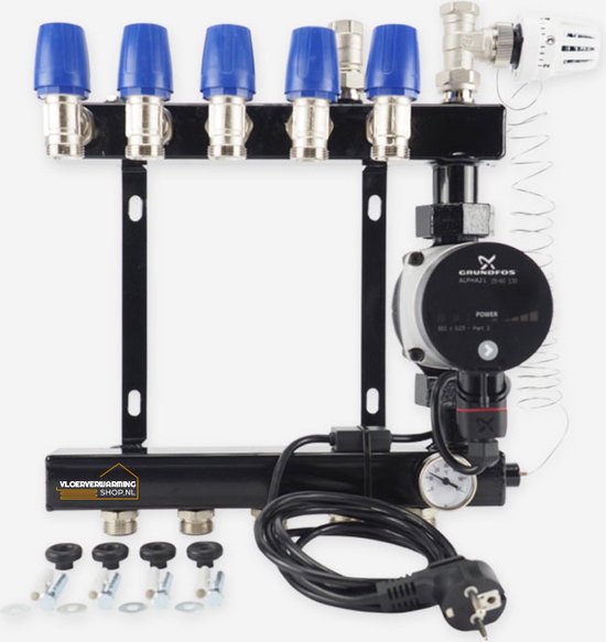 MAGNUM Standaard Stalen Verdeler – 3 groeps - Vloerverwarming ...