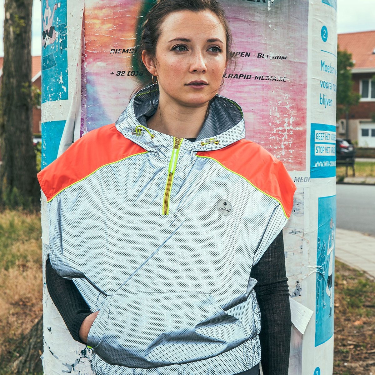 Gofluo - Hoodie Trixie - Reflecterend Hesje - Fluo - Hoodie - Hardloopvest -... | bol.com