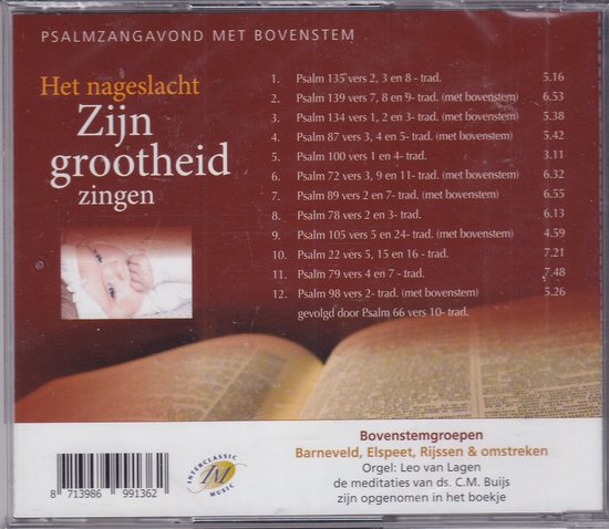 Het nageslacht Zijn grootheid zingen - Psalmzangavond met bovenstem ...