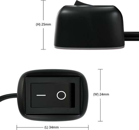 1m Jtron Auto DIY-schakelaar Drop-knop Schakel uit / aan DC 12 V voor ...