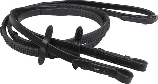 Qhp Teugel Rubber Soft Met Stops Zwart - Pony | Teugels paard | bol