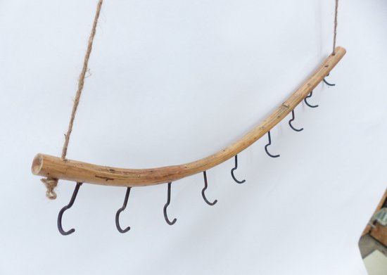kapstok hout met haakjes, houten sieradenrekje hangend, decoratief ...