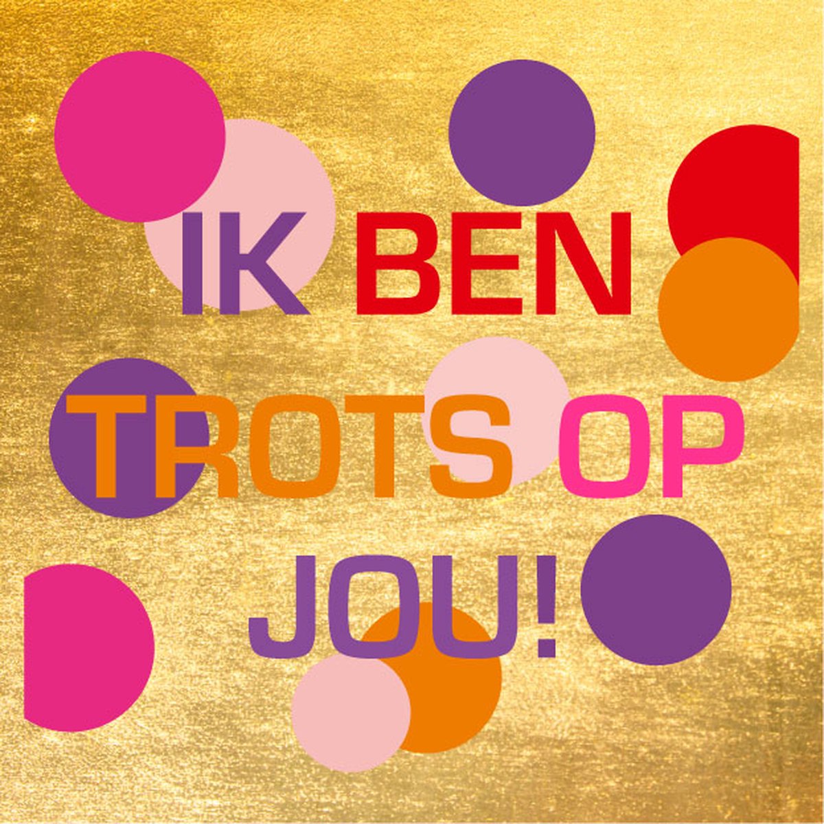 Bloemenkaartjes Trots op jou- Cadeaukaartjes - 20stuks - 7x7cm - Met Boorgaatje - Goud... | bol.