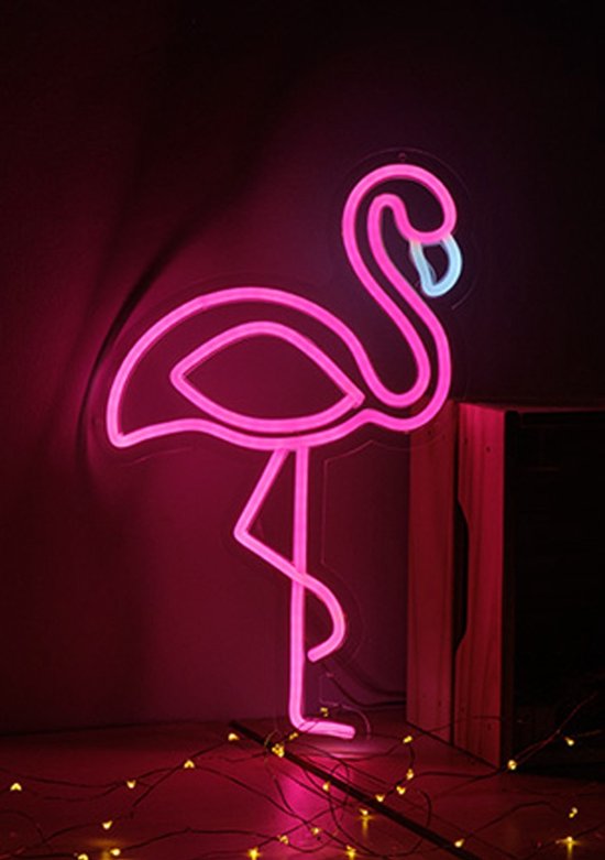OHNO Neon Verlichting Flamingo - Neon Lamp - Wandlamp - Decoratie - Led ...