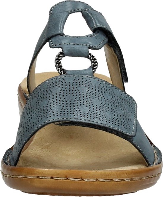 Rieker Dames slippers Open Teen - licht blauw - Maat 36 | bol.com