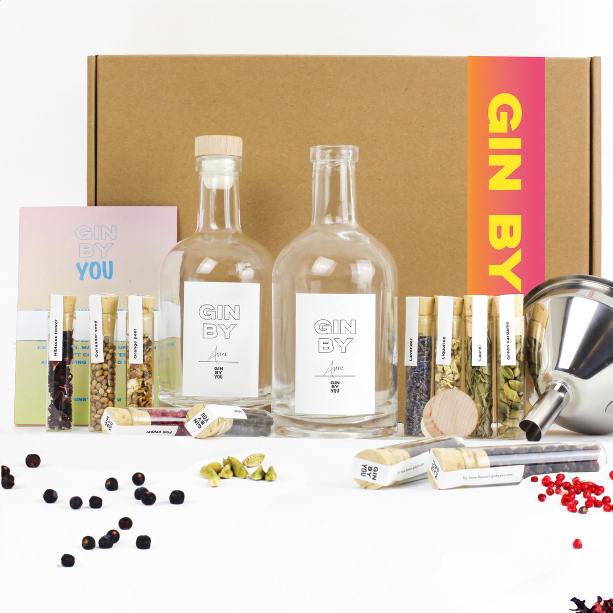 Gin By You® Geschenkset - Gin Tonic Cocktail Gift Set - Premium Kruiden ...