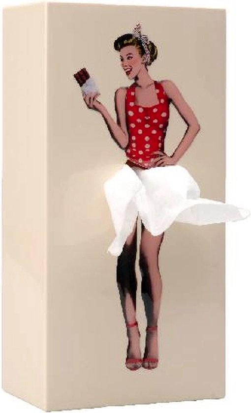 Tissuehouder Tissue Up Girl - beige | bol.com