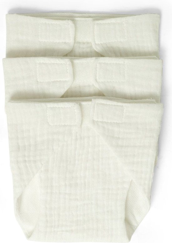 Mama memo poppenkleertjes luier set van 3 stuks - wit | bol