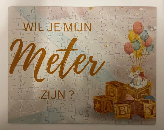Puzzel - Wil je mijn METER zijn? - Meter vragen - Meter worden - Baby ...