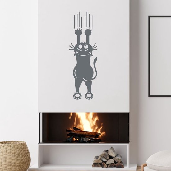 Stickerheld - Muursticker Liggende kat - Woonkamer - Katten - Lui ...