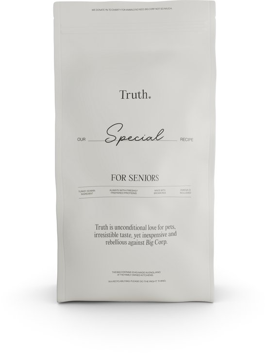 Truth - hondenvoeding - ons SPECIALE recept voor senioren - 10KGS ...