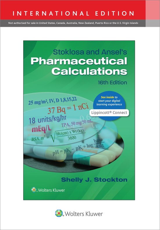 Stoklosa and Ansel's Pharmaceutical Calculations | 9781975129316 ...