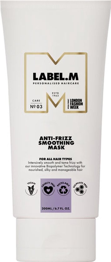 Label M Anti-Frizz Smoothing Mask 200ML | bol.com