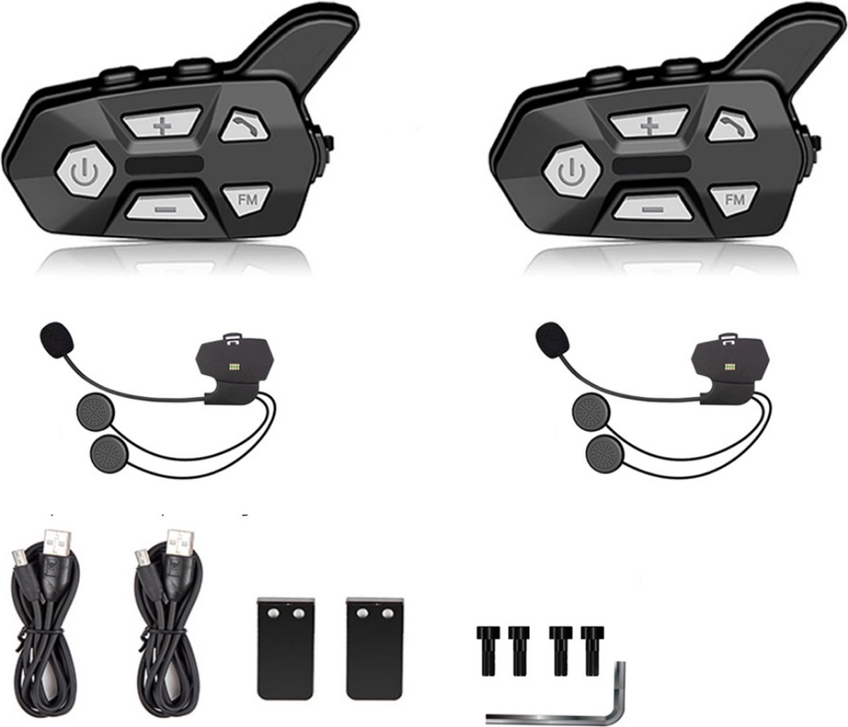 Currero Bluetooth Intercom Motorhelm - Motorhelm Headset - Intercom ...
