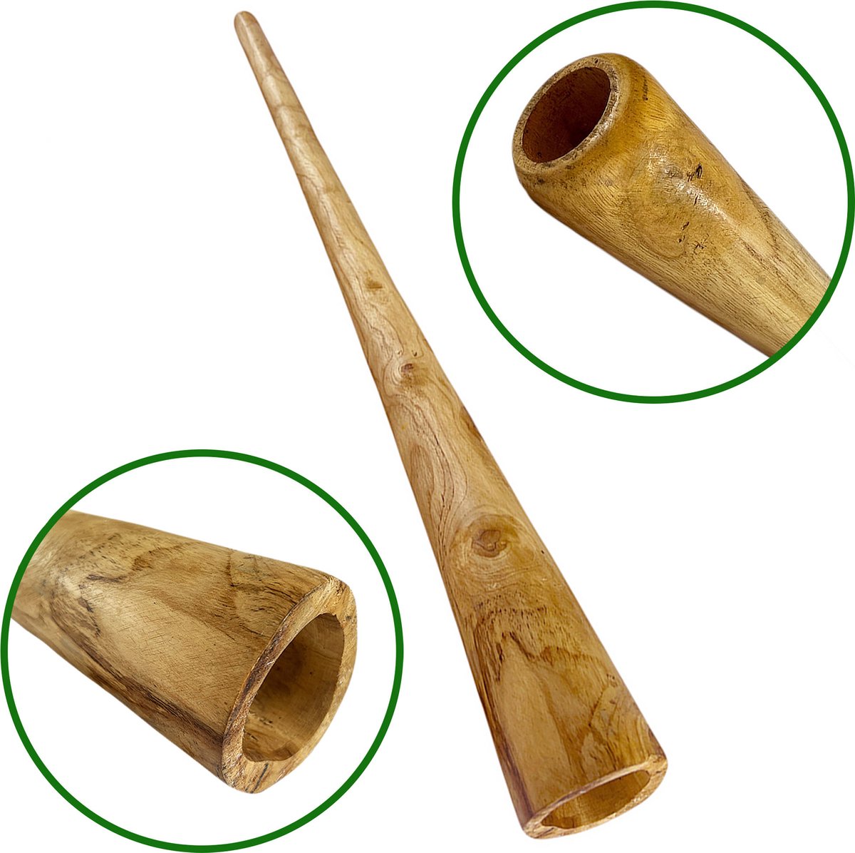 LIDAH® Didgeridoo Instrument - Teak Hout Digeridoo - 130 cm ...