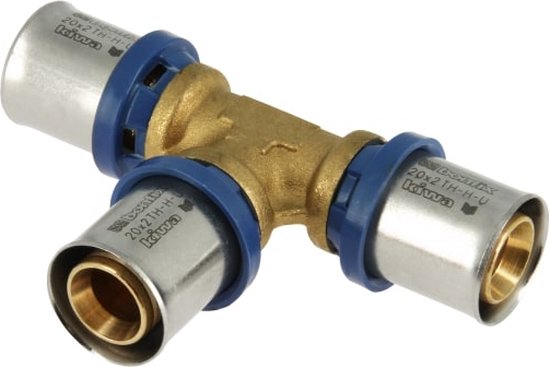 Bonfix Perskoppeling - 3x Alu-pers - T-koppeling, verlopend - 32 x 20 x 20mm | bol.